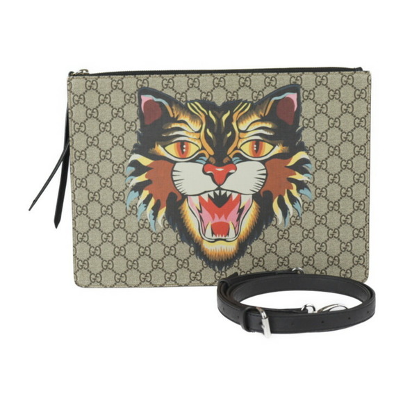Gucci | Bags | Gucci Gucci Angry Cat Shoulder Bag 4296 Gg Supreme ...